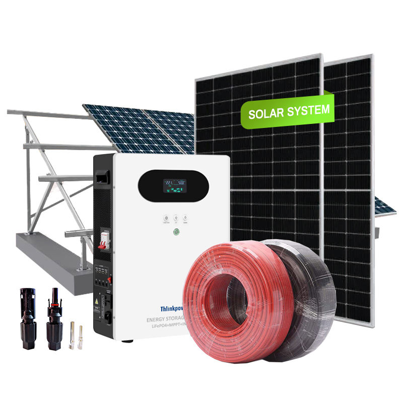 All In One Complete Full Package 5000Watts 3000W Power Hybrid Solar Energy Storage System for ...
