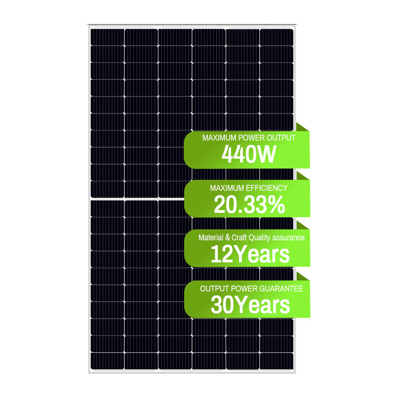 440W 445W 450W 455W 182mm Powerful Cell Half-Cell Panels 455W Solar ...